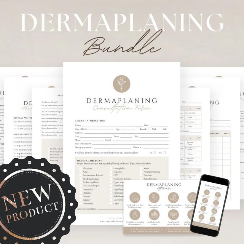 Dermaplaning Forms Bundle – Client Consent & Records
